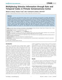 Multiplexing Stimulus Information through Rate and Temporal Codes in ...