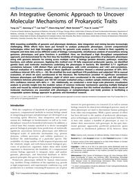 An Integrative Genomic Approach to Uncover Molecular Mechanisms of Prokaryotic Traits