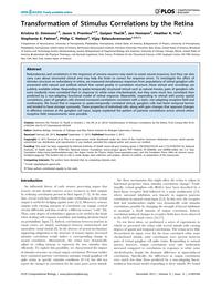 Transformation of Stimulus Correlations by the Retina