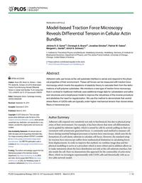 Model-based Traction Force Microscopy Reveals Differential Tension in ...