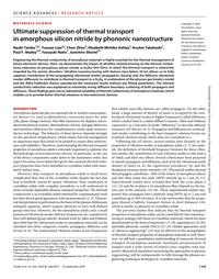 Ultimate suppression of thermal transport in amorphous silicon nitride ...