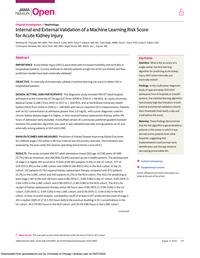 Internal and External Validation of a Machine Learning Risk Score for ...
