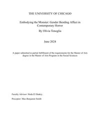 Embodying the Monster: Gender Bending Affect in Contemporary Horror