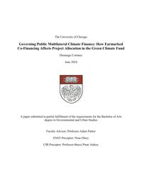Governing Public Multilateral Climate Finance: How Earmarked Co ...