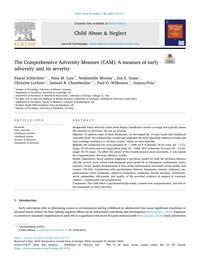 The Comprehensive Adversity Measure (CAM): A measure of early adversity ...