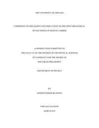 Coherence of Spin Qubits and Simulation of Spin-Opto-Mechanical Device ...