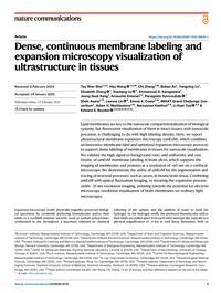 Dense, continuous membrane labeling and expansion microscopy ...