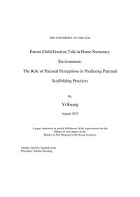 Parent-Child Fraction Talk in Home Numeracy Environment: The Role of ...