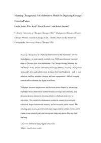 Mapping Chicagoland: A Collaborative Model for Digitizing Chicago’s ...