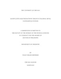 Manipulating Electromagnetic Fields in Colloidal Metal Nanoparticle Systems