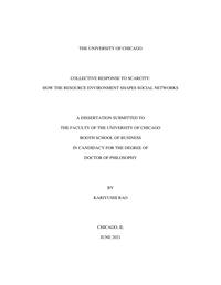 Collective Response to Scarcity: How the Resource Environment Shapes ...