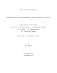 Efficient Lossless Compression in and beyond Columnar Databases