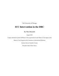 ICC Intervention in the DRC