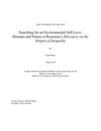 Searching for an Environmental Self-Love: Humans and Nature in Rousseau ...