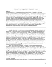 History-Forms: Jacques Jouet’s Documentary Poems