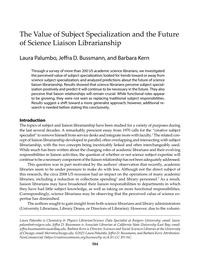 The Value of Subject Specialization and the Future of Science Liaison ...