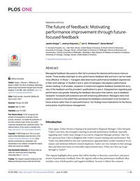 The future of feedback: Motivating performance improvement through future-focused feedback