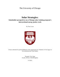 Solar Strategies: Stakeholder perspectives on a Chicago solar training ...