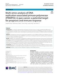 Multi-omics analysis of DNA replication-associated primase polymerase ...