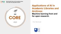 Applications of AI in Academic Libraries and Archives: Machine learning ...