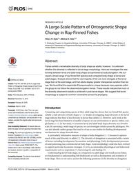A Large-Scale Pattern of Ontogenetic Shape Change in Ray-Finned Fishes