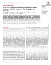 Structure-informed microbial population genetics elucidate selective pressures that shape ...