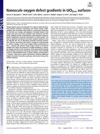 Nanoscale oxygen defect gradients in UO 2+x surfaces